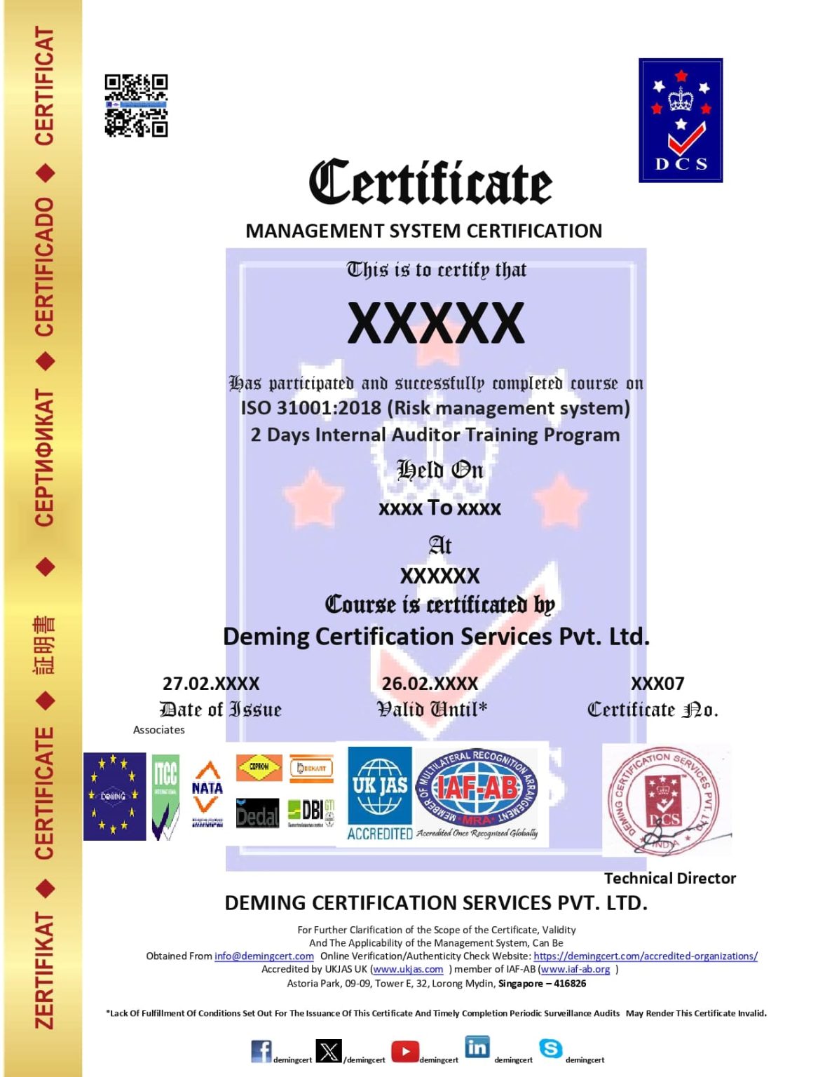 Enhance skills with ISO 31001 Training Course